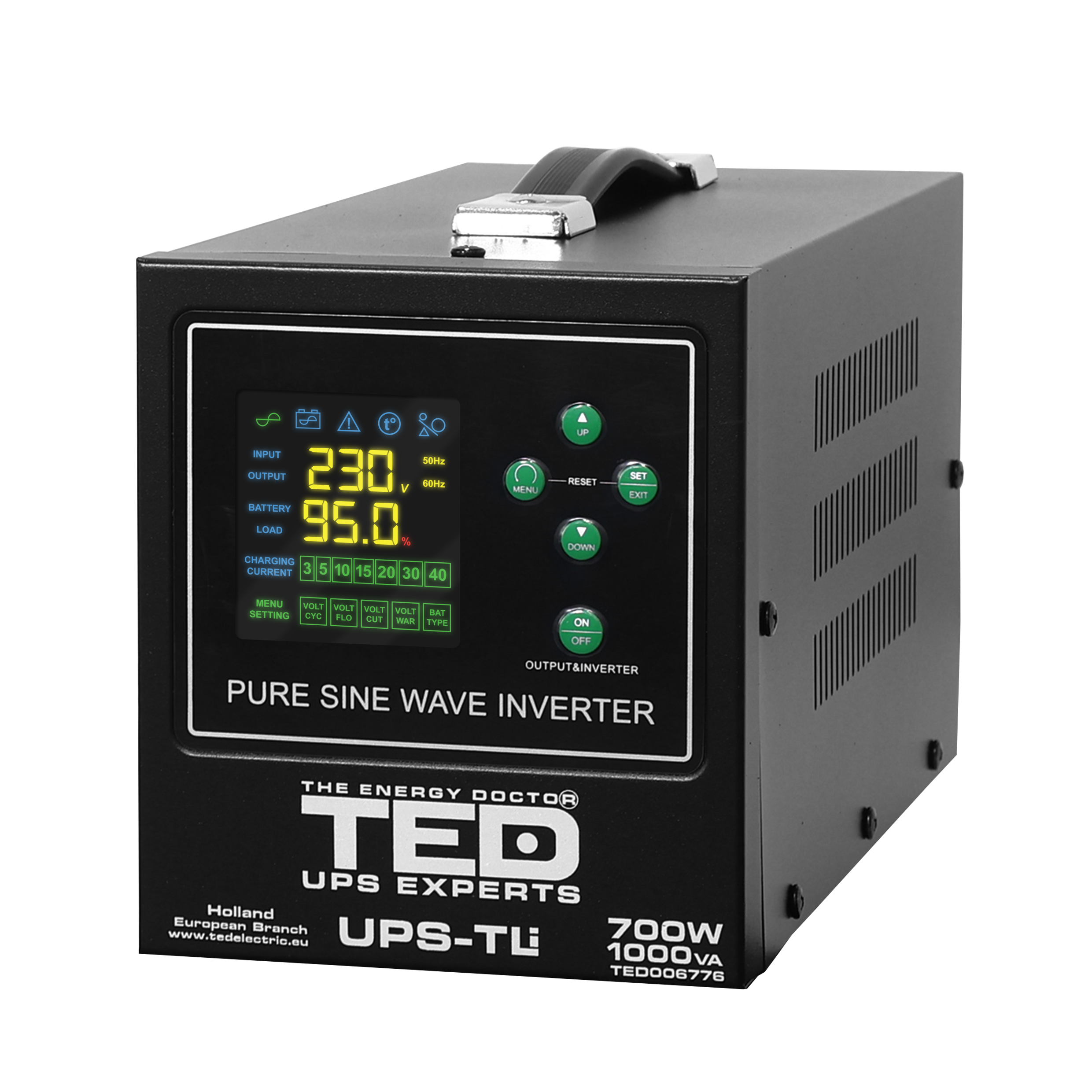 Centrala cu Acumulator Extern UPS 1000VA/700W runtime extins...