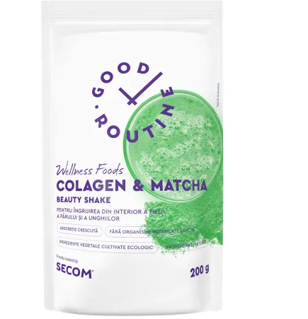 SECOM COLAGEN MATCHA BEAUTY SHAKE 200 G SECOM SUPLIMENTE AL...