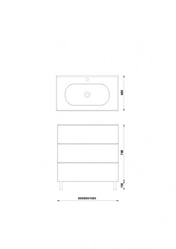 Dulap cu lavoar Set mobilier suspendat Gala Shona 60x46x74c ...