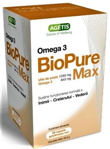 BIOPURE MAX OMEGA 3 X 30 CPS GELATINOASE MOI MEDOCHEMIE |37.05 lei ...