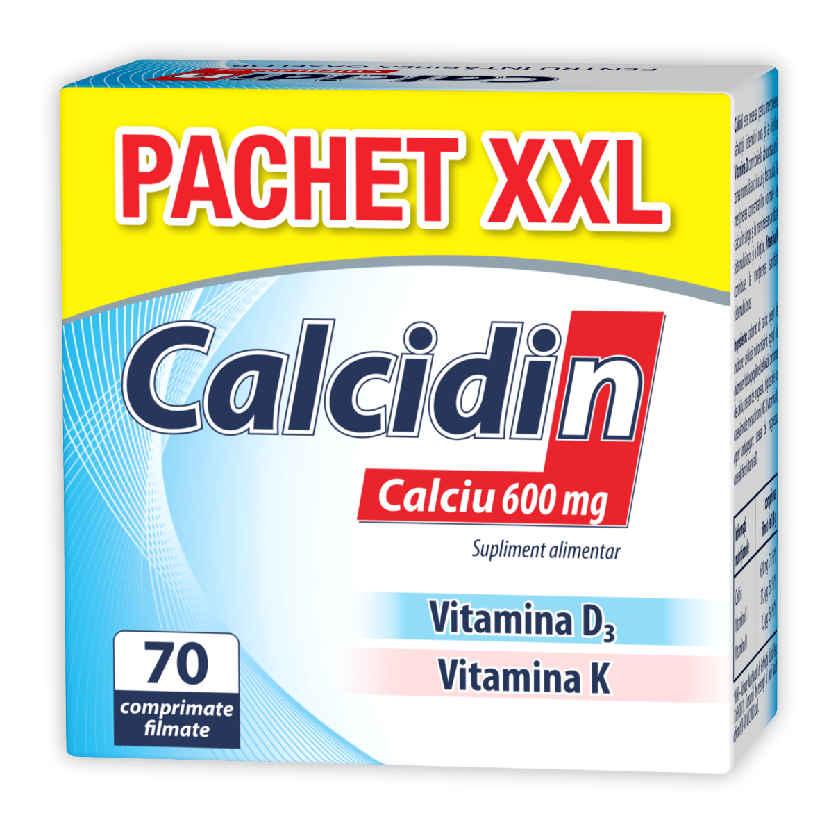 CALCIDIN X 70 CPR PACHET XXL |44.49 lei | Larafarm.ro