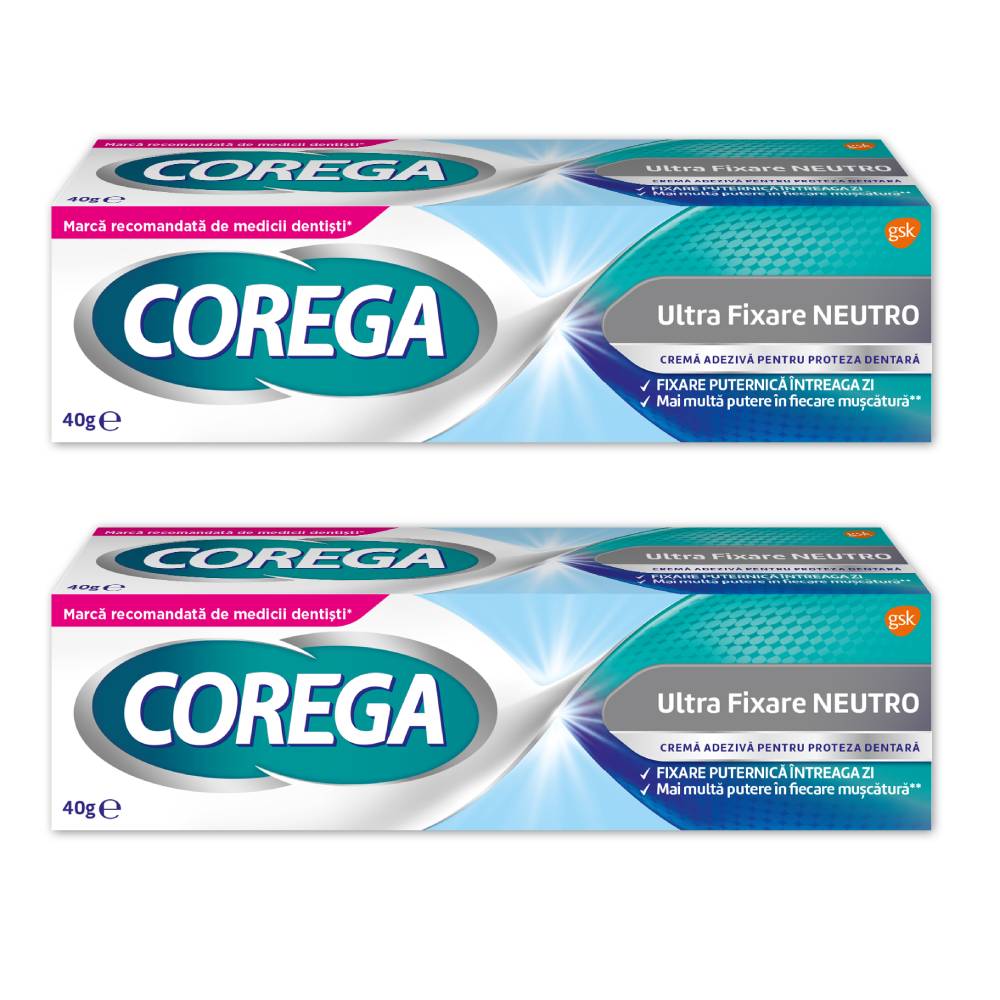 COREGA ULTRA FIXARE NEUTRO 40 GR DUO PACK |38.36 lei | Larafarm.ro
