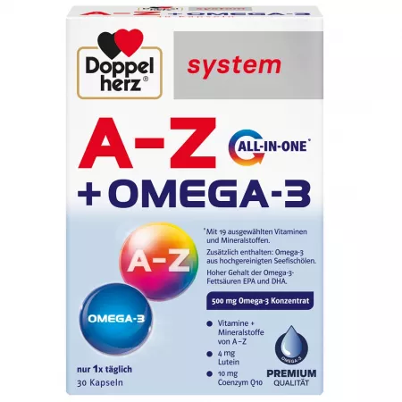 DOPPELHERZ SYSTEM A-Z + OMEGA 3 X 30 CPS |36.96 lei | Larafarm.ro