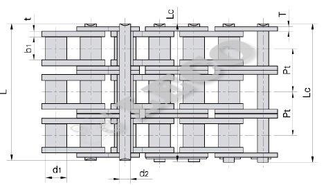 Lanturi cu role LANT CU ROLE 16A-3(80-3)(3.05MTR\BUC) ANCHOR...