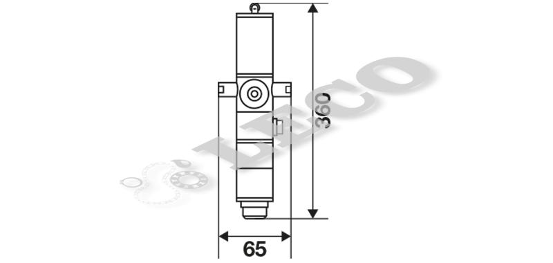 Pompă pneumatică cu piston montată pe perete pentru aspirarea ...