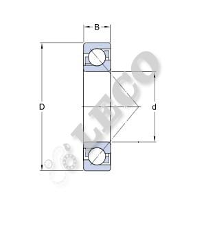 Rulmenti cu bile RULMENT 7303-B-URB 5357 LECO.ro