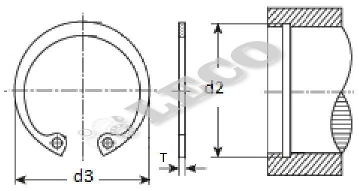 Seegere si coliere SEEGER ALEZAJ J140 X 4,0 DIN 472 11073 SE...