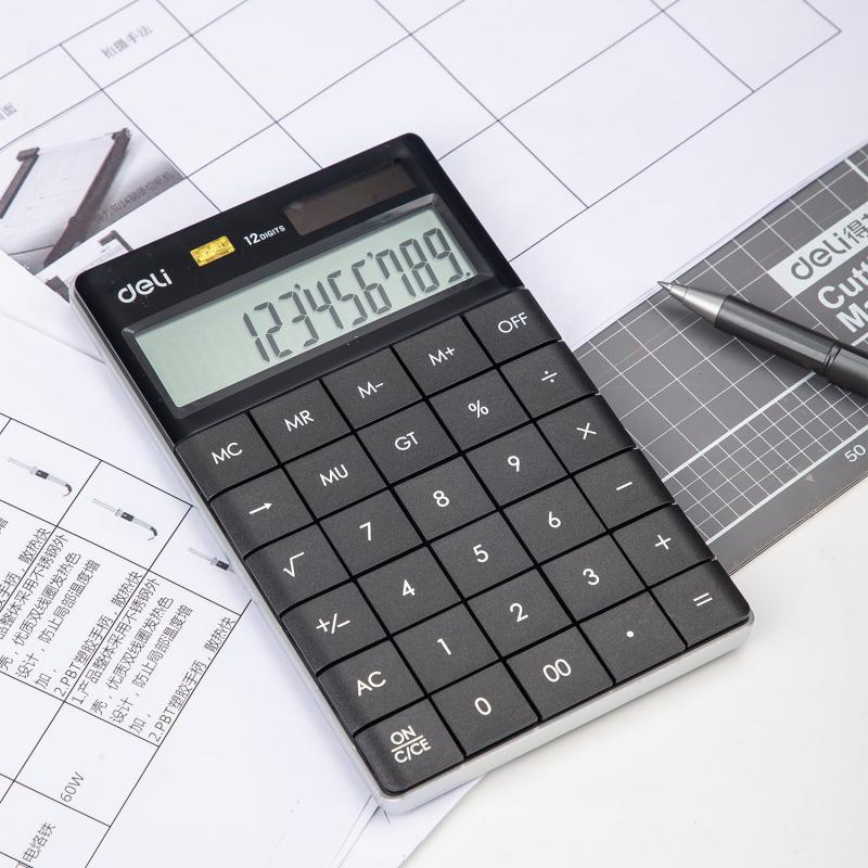 Calculatoare birou DELI | CALCULATOR BIROU 12DIG MODERN NEGR...