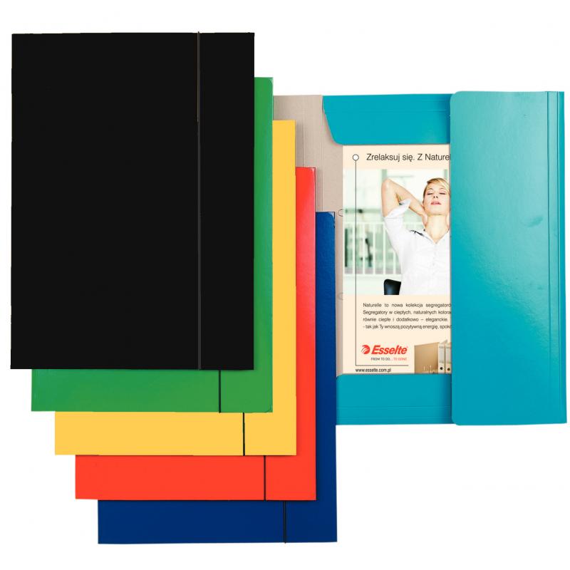 Mape carton ESSELTE | MAPA CARTON CU ELASTIC NEGRU ECONOMY E...