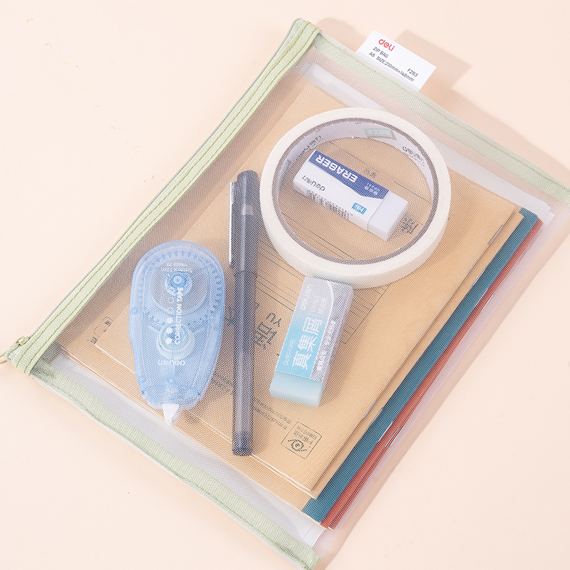 Mape plastic DELI | MAPA PROTECTIE POLIESTER ZIP A5 DELI