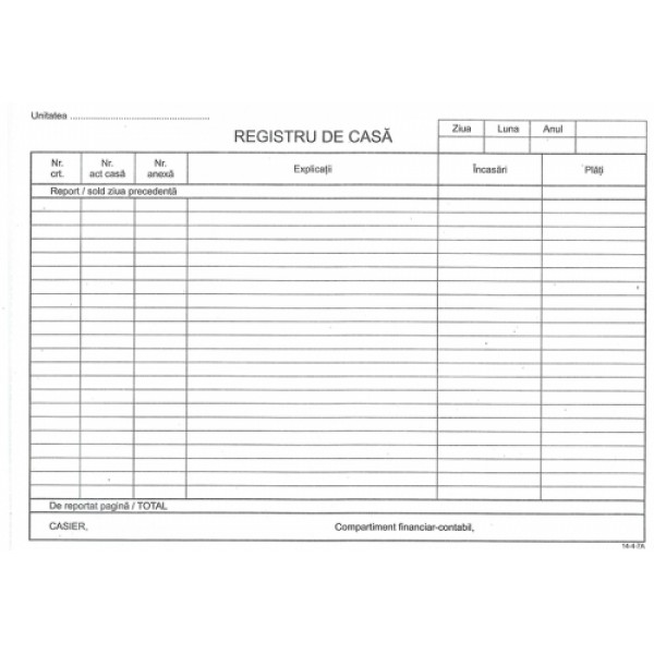 Formulare tipizate NB_HRT | REGISTRU CASA MODEL NOU