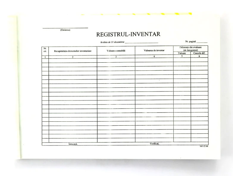 Formulare tipizate NO BRAND | REGISTRU INVENTAR ORIZONTAL 31...