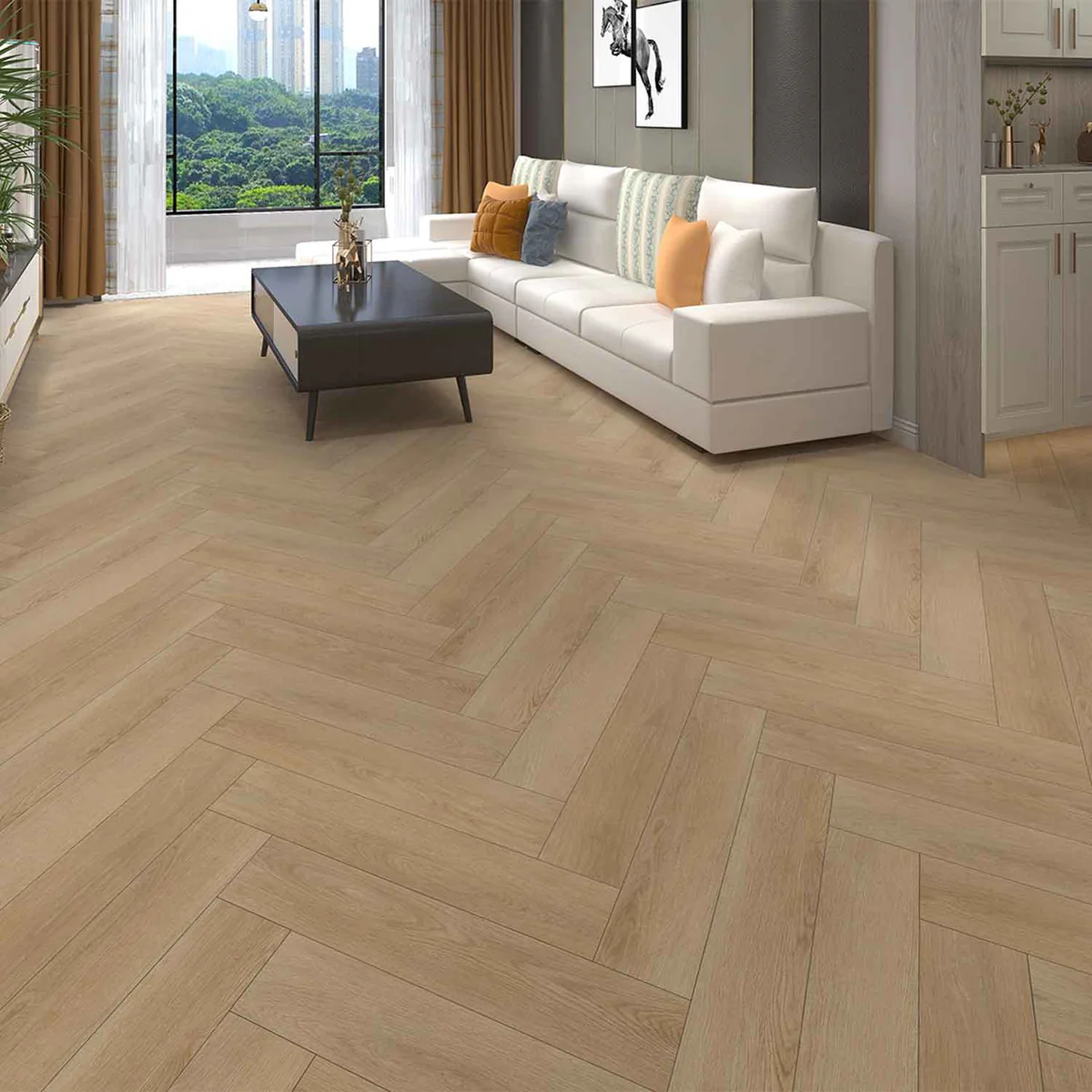 Parchet SPC Parchet SPC Herringbone Wood Cambridge OAK 600 x...
