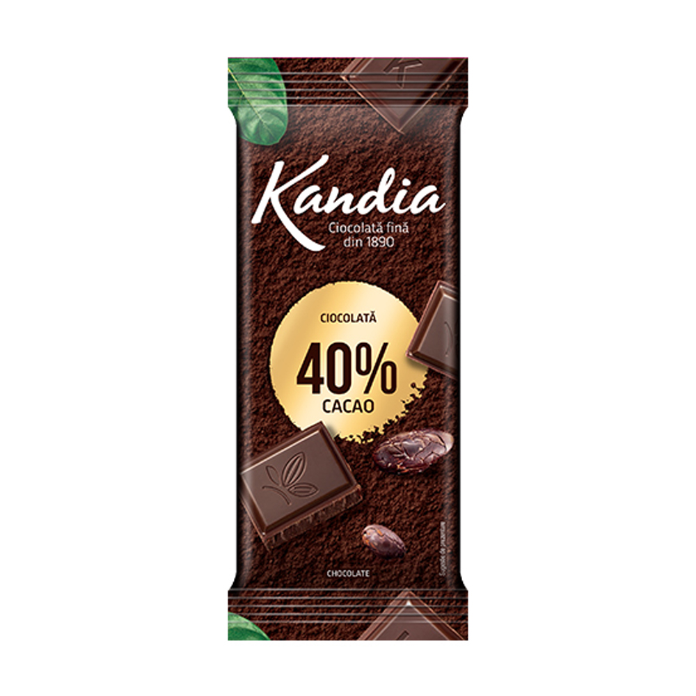Ciocolata KANDIA DARK 80G 40% CACAO 5941047829955 KANDIA non...
