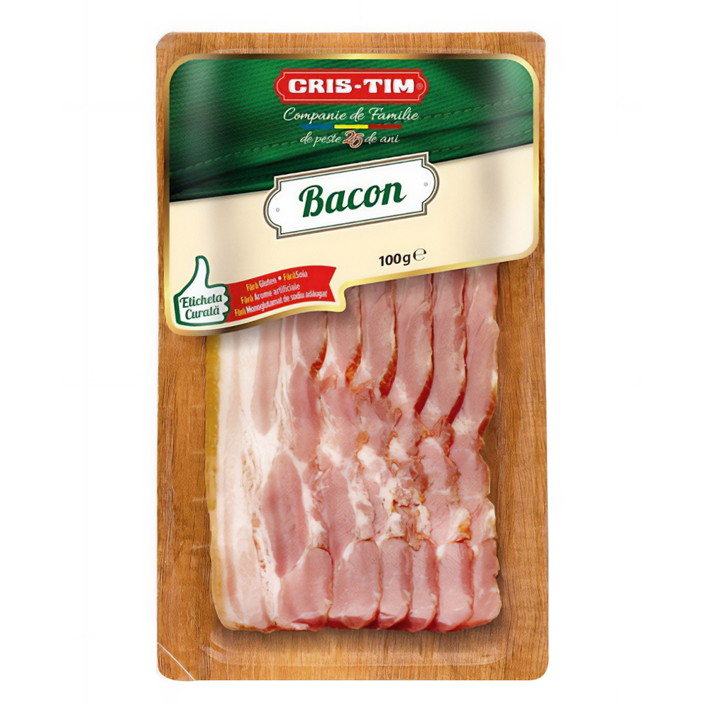 Mezeluri si specialitati BACON FELIAT CRIS-TIM 100G 126364 CRIS-TIM Merkúr