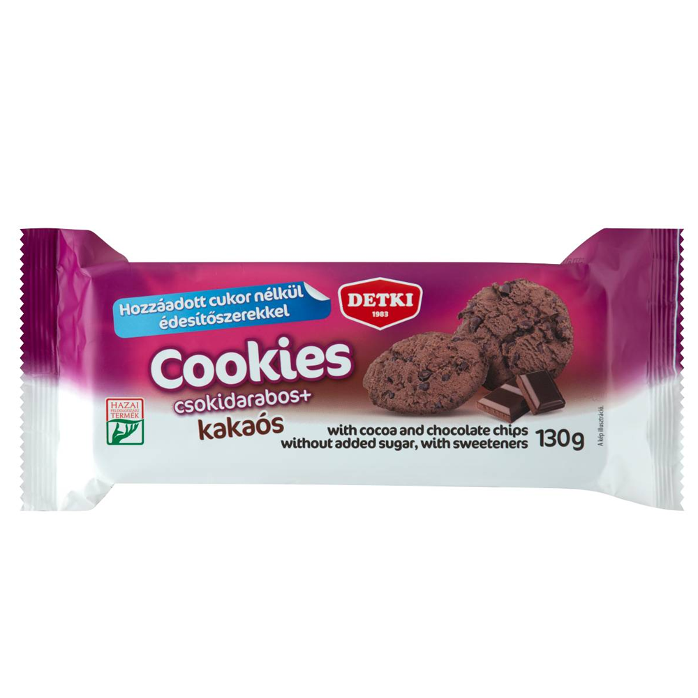Biscuiti BISCUITI CACAO CU BUC.DE CIOC.FARA ZAHAR DETKI COOKIES 130G ...