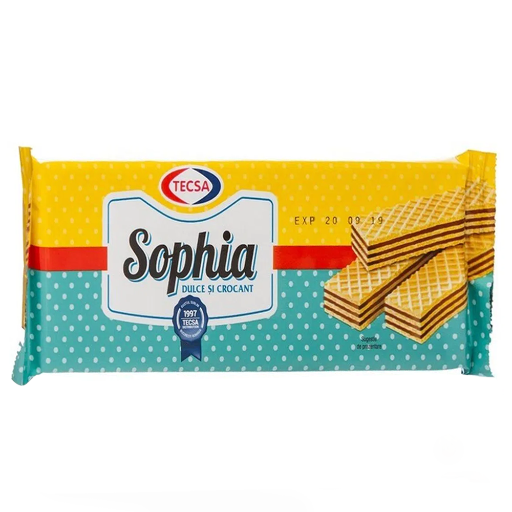 Napolitane NAPOLITANE CU CREMA DE CACAO SOPHIA TECSA 100G 128008 TECSA ...
