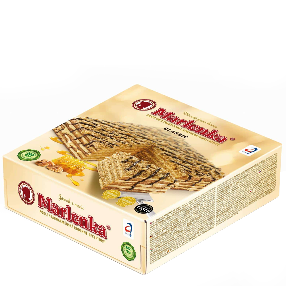 Prajituri PRAJITURA CLASSIC CU MIERE&NUCI MARLENKA 800G 88522 MARLENKA ...