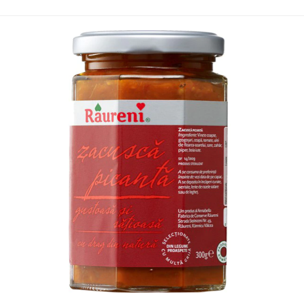 Conserve legume mix ZACUSCA PICANTA RAURENI 300G 108198 RAURENI Merkúr