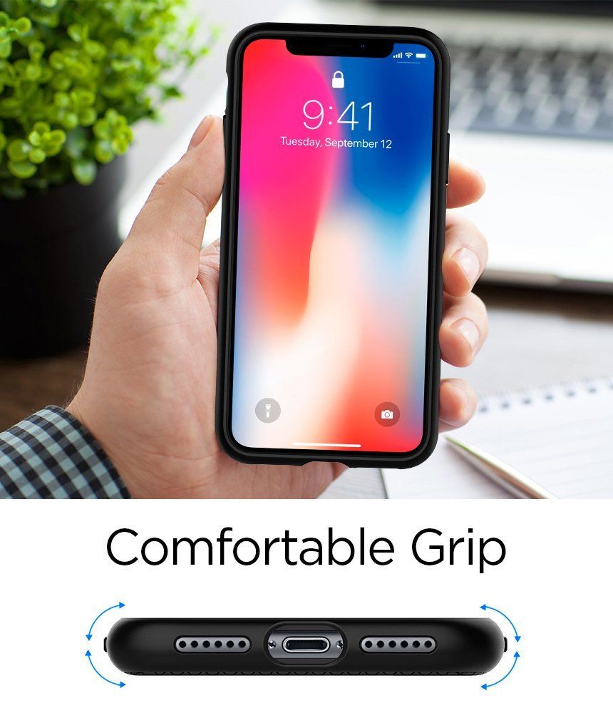 ?️ Husa Spigen Liquid Air Apple iPhone X/10-Midnight Blue ...