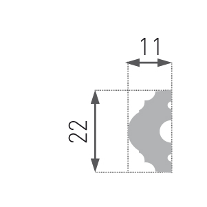 Baghete Bagheta decorativa Intero HW-1 din plastic, 11 x 22 ...