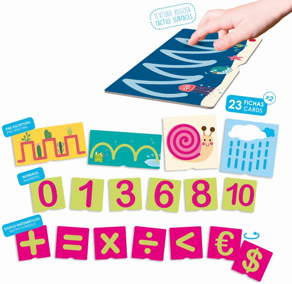 Citeste, Scrie Carduri tactile pre-scriere numere 150102 Omfal Educational