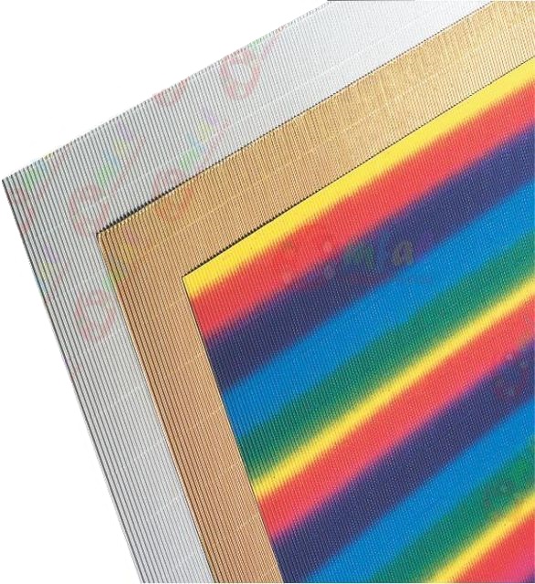 Carton ondulat Carton ondulat colorat, argintiu, dimensiune 50 x 70 cm ...