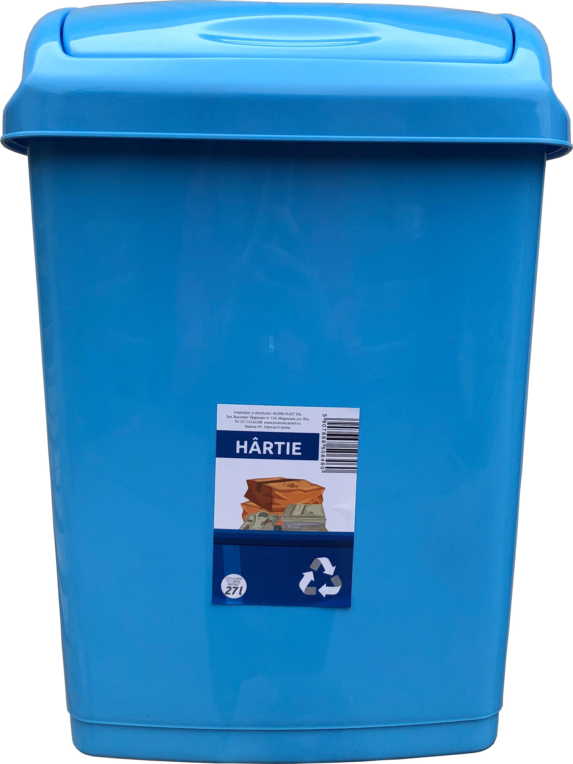 Cosuri gunoi Cos gunoi albastru pentru hartie 27L 590022 Omfal Educational