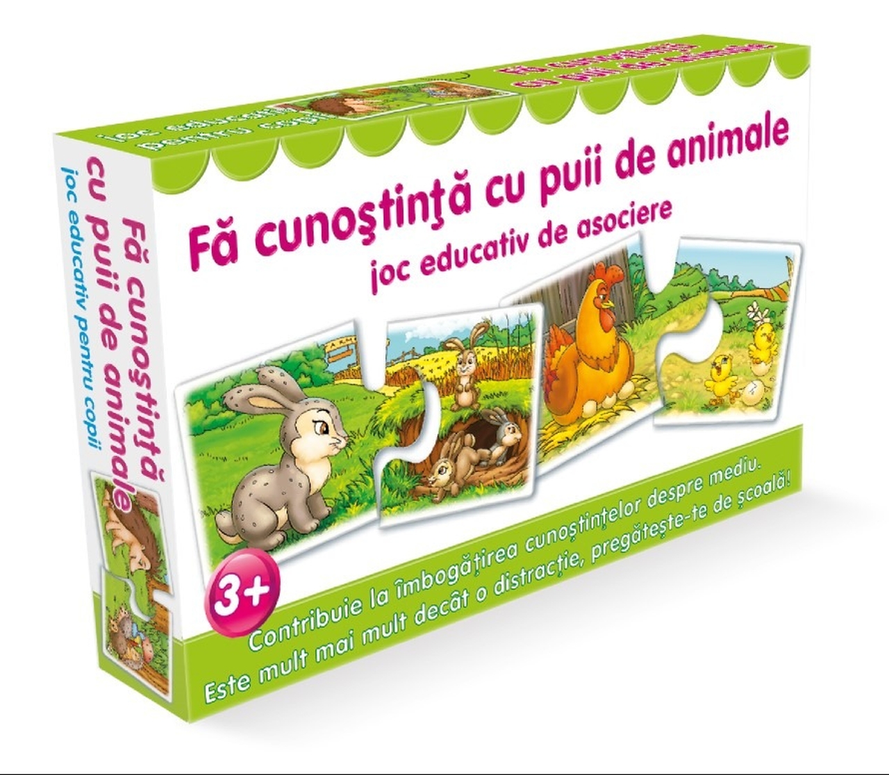 Jocuri de asociere Joc asociere pui de animale 181022 Omfal Educational