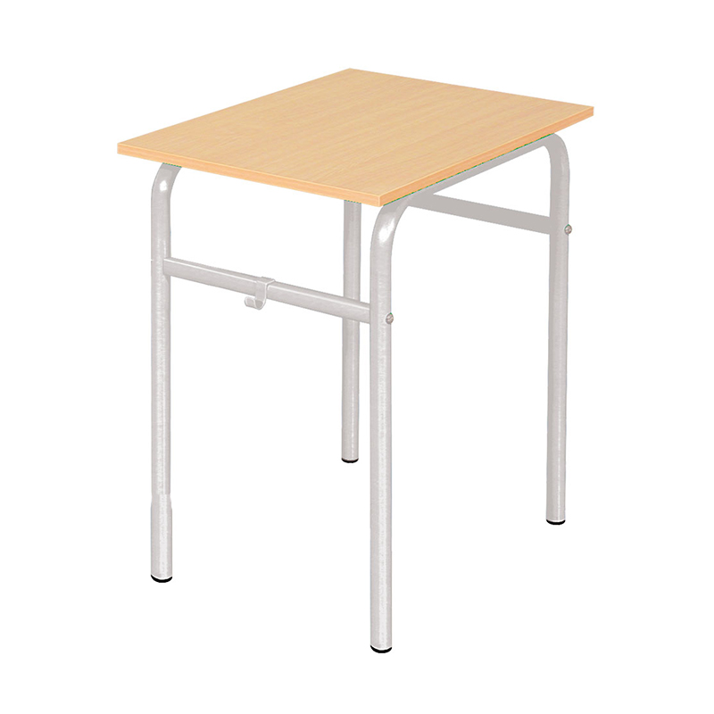 Blat natural laminat, picioare metalice Masa individuala reglabila h 64 ...