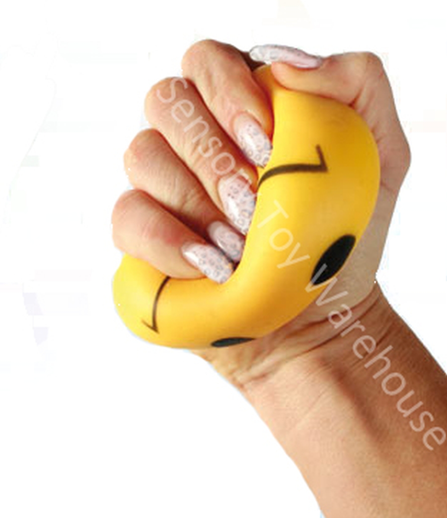 Masaj / Relaxare Minge antistres fata zambitoare, diametru 6 cm ...