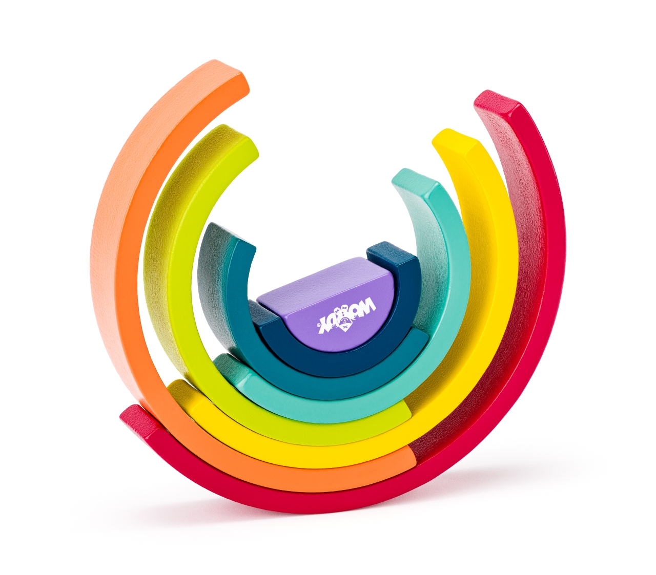 Miscare, manipulare Piese din lemn curcubeu 170377 Omfal Educational