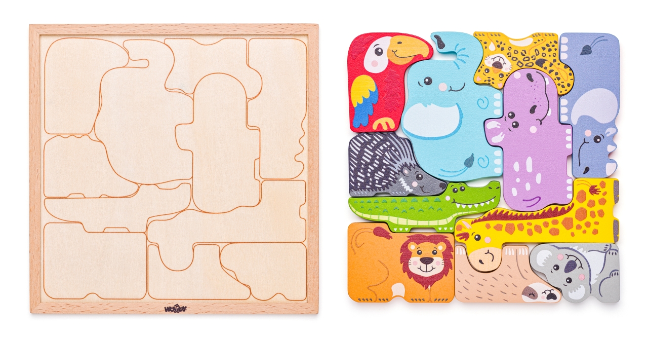 Puzzle cu animale Puzzle animale 170380 Omfal Educational