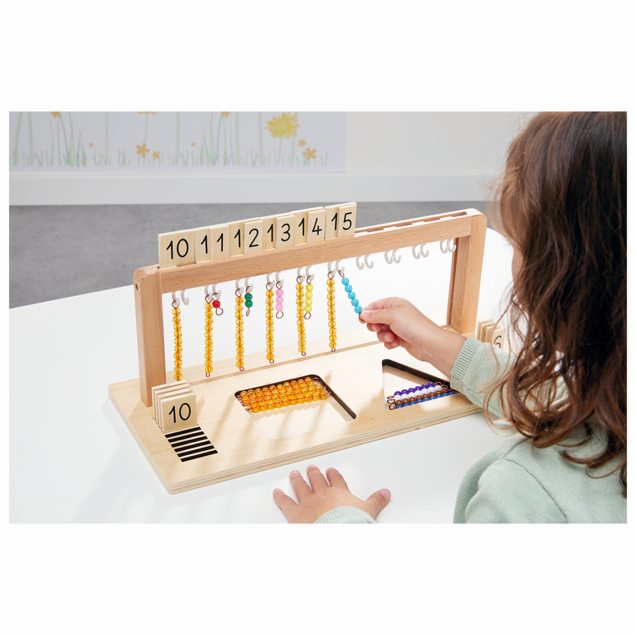 Numere, calcul si fractii Rama cu margele 10-19 100270 Omfal Educational