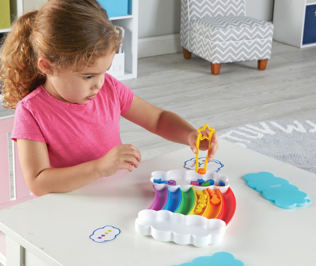 Sortare si clasificare Set sortare curcubeu 580131 Omfal Educational