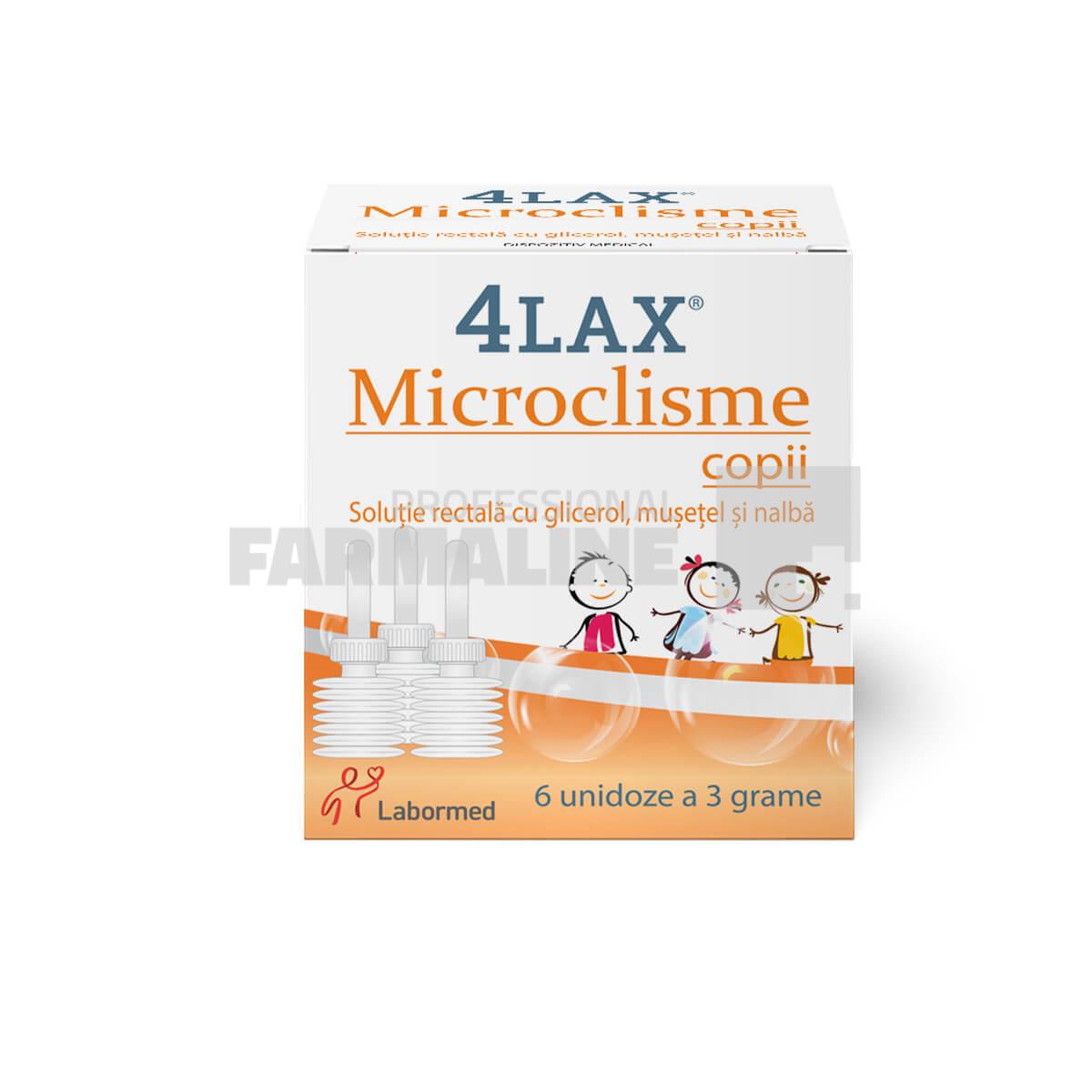 4 Lax Microclisme copii 6 unidoze - la pret mic | Pfarma.ro