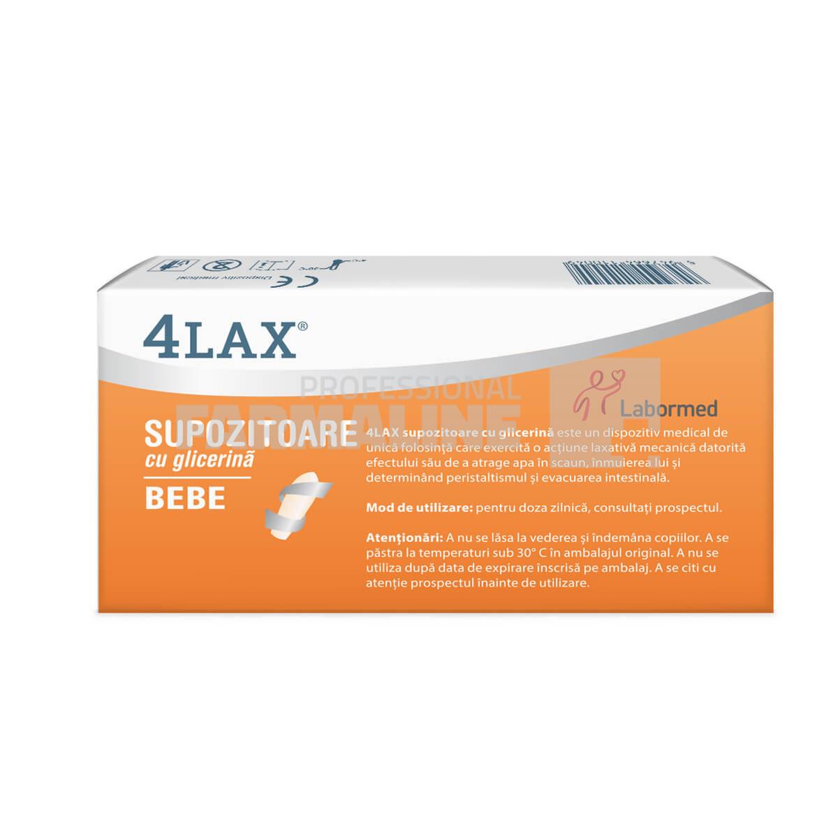 4 Lax Supozitoare cu glicerina pentru bebelusi 12 bucati - la pret mic ...