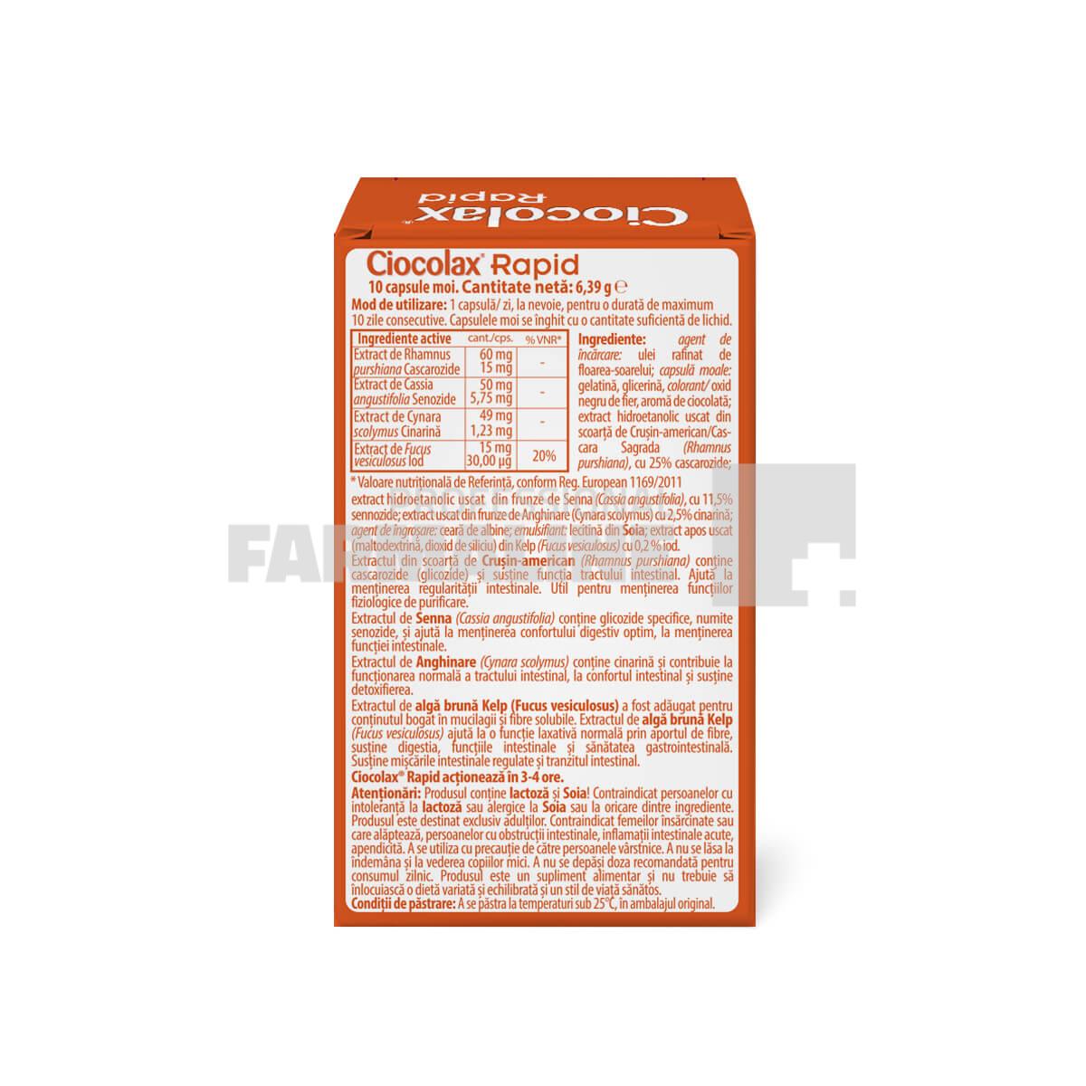 CIOCOLAX RAPID, 10 capsule moi, Labormed,Supliment alimentar cu un ...