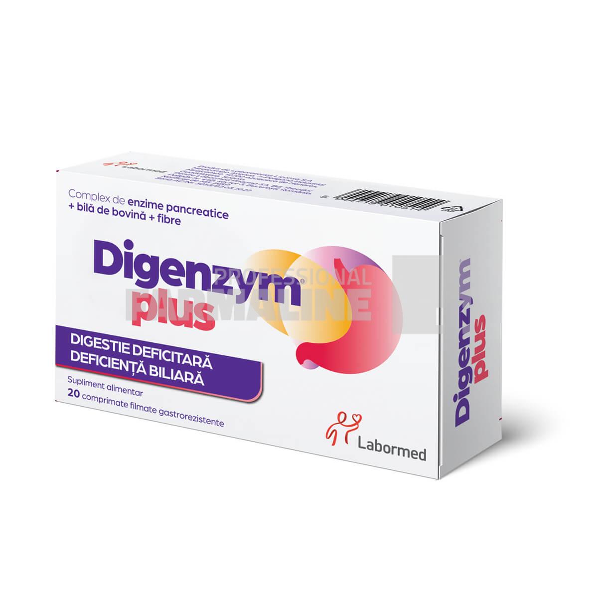 DIGENZYM PLUS, 20 comprimate filmate, Labormed - la pret mic | Pfarma.ro