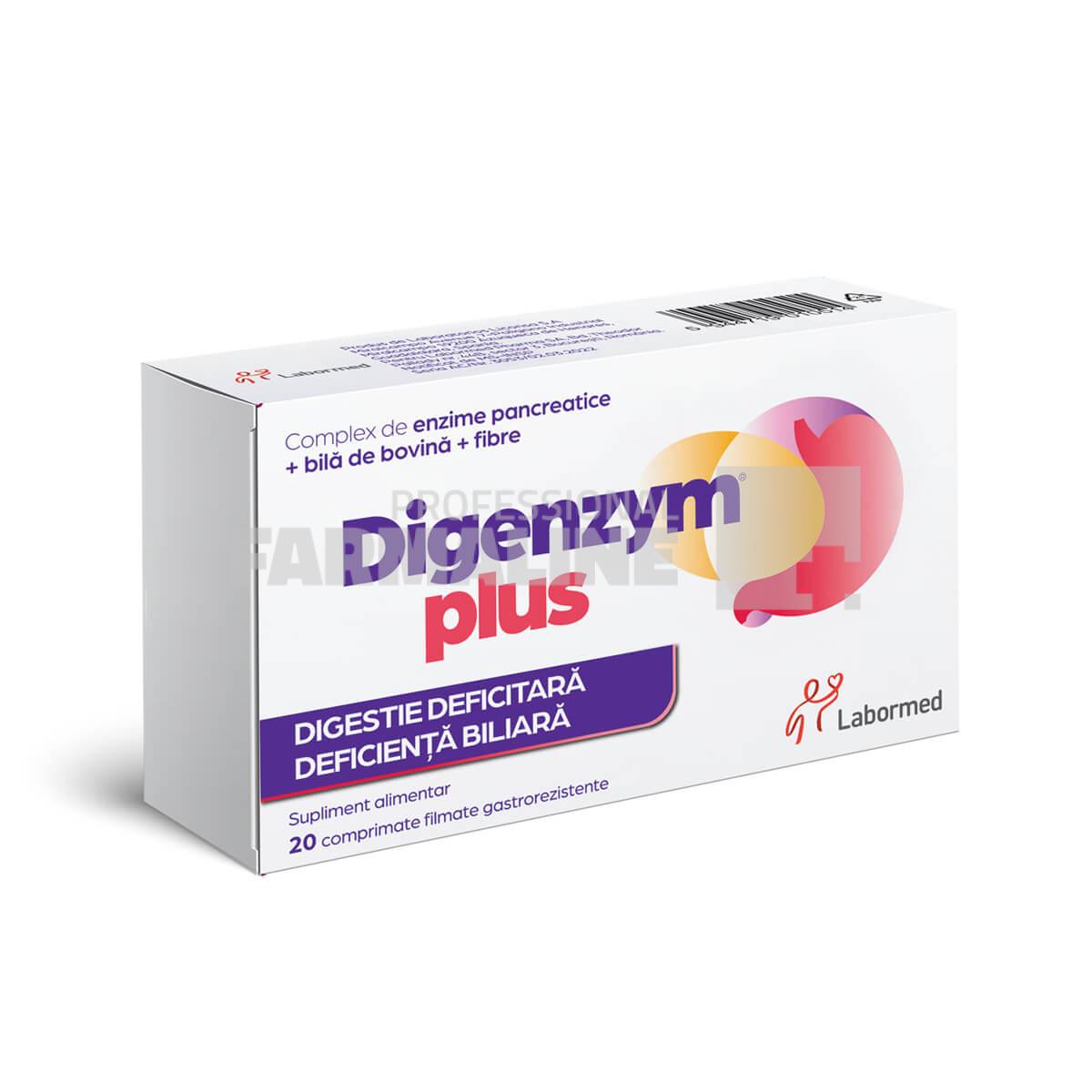 DIGENZYM PLUS, 20 comprimate filmate, Labormed - la pret mic | Pfarma.ro
