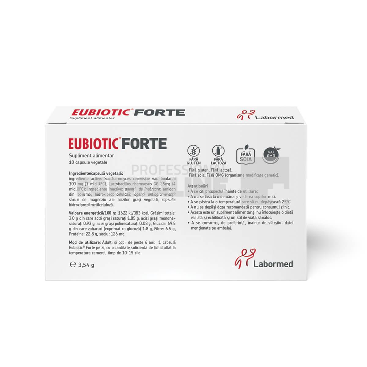 Eubiotic Forte, Labormed, Supliment alimentar pe bază de tulpini ...