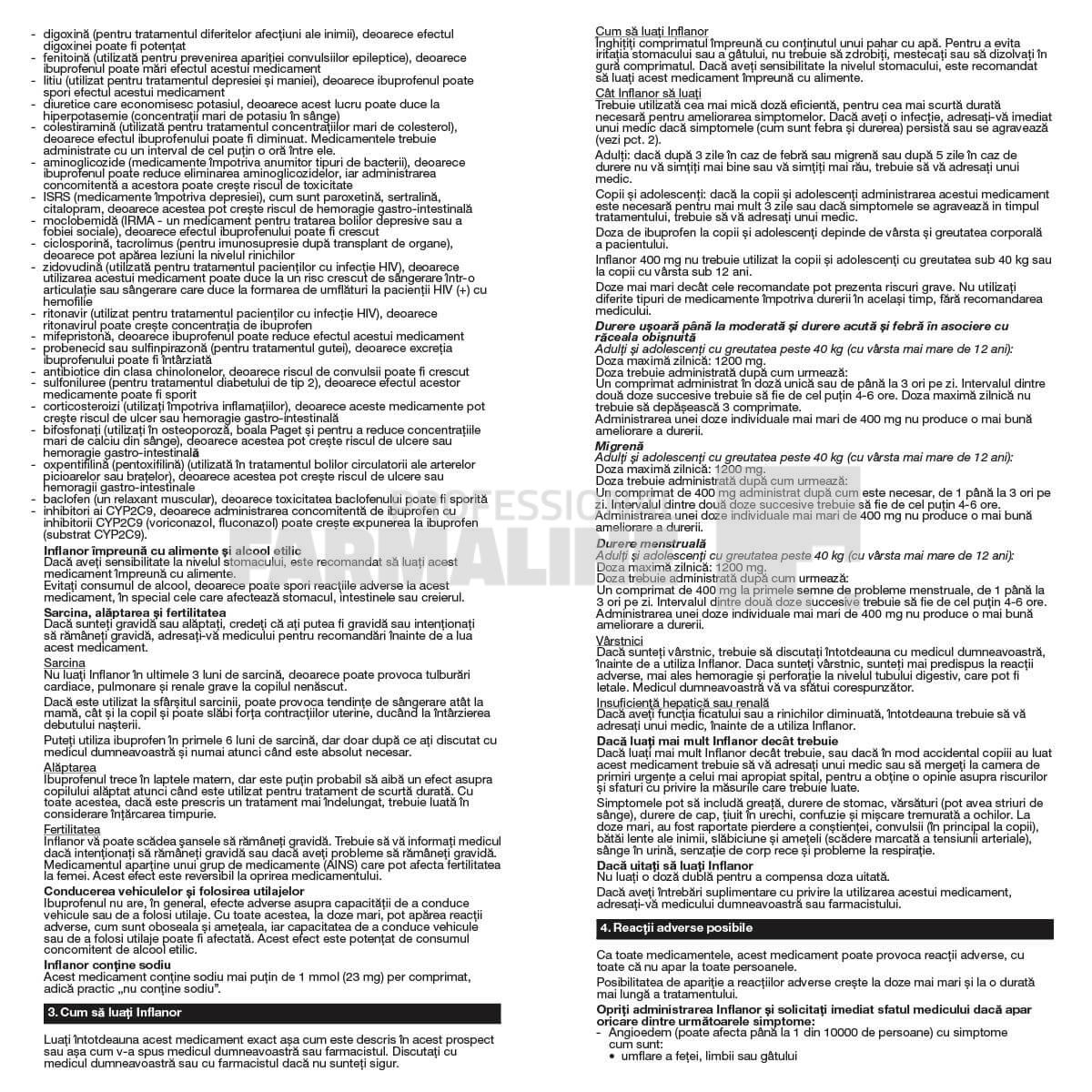 Inflanor 400 mg 10 comprimate filmate - la pret mic | Pfarma.ro