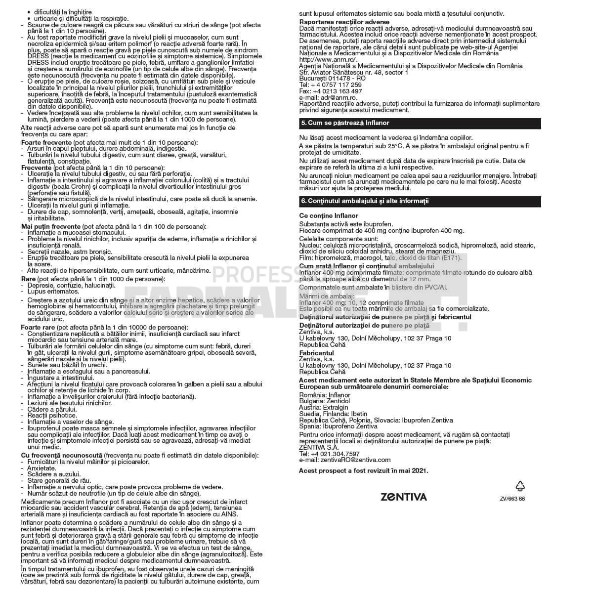 Inflanor 400 mg 10 comprimate filmate - la pret mic | Pfarma.ro