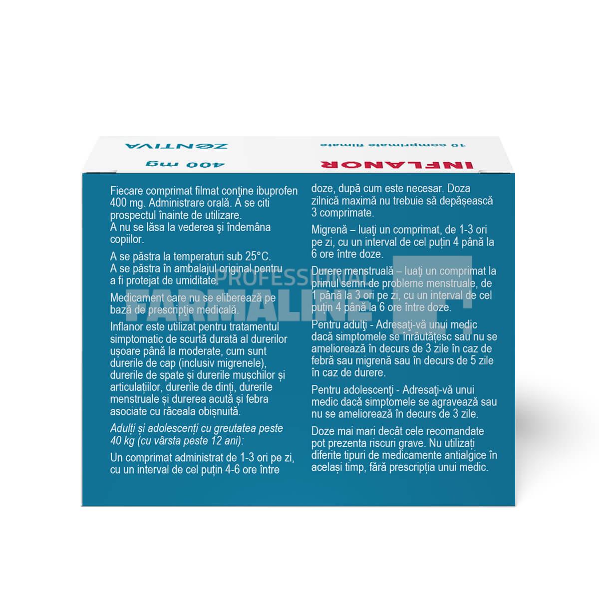 Inflanor 400 mg 10 comprimate filmate - la pret mic | Pfarma.ro