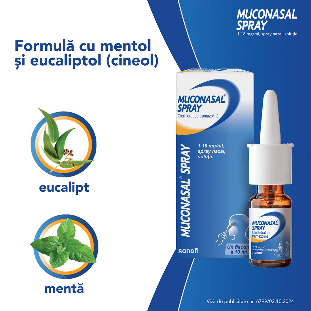 Muconasal Spray nazal 1,18 mg/ml 10 ml - la pret mic | Pfarma.ro