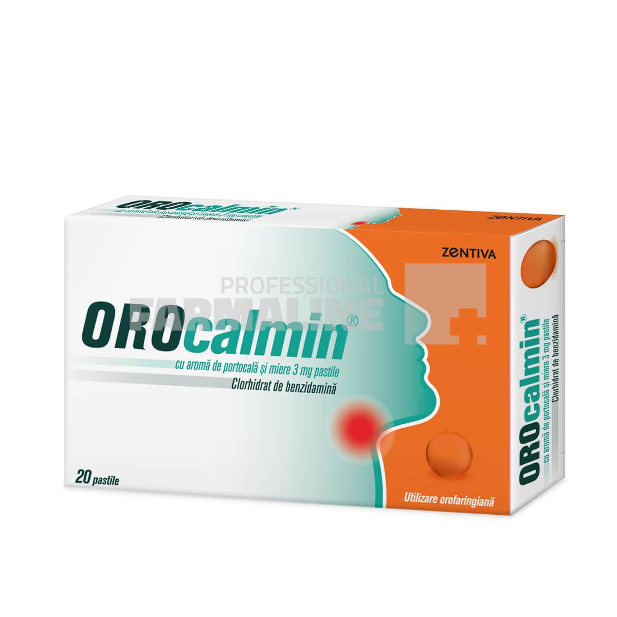 Orocalmin cu aromă de portocale, 3 mg, 20 pastile, Zentiva, tratamentul ...