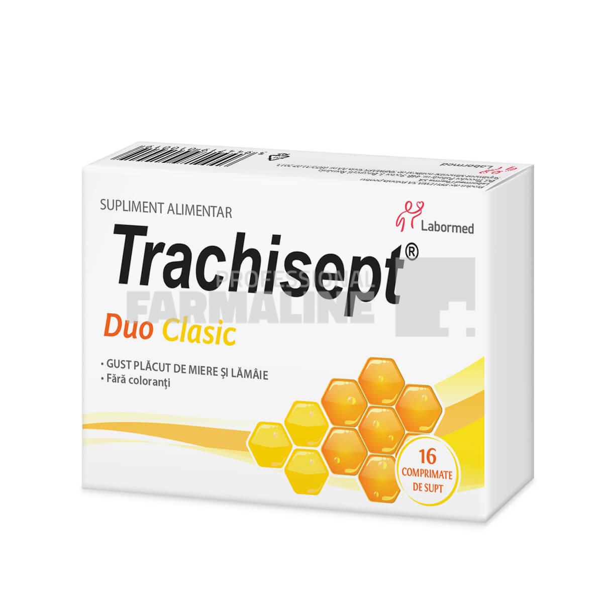 Trachisept Duo Clasic, 16 comprimate pentru supt, Labormed - la pret ...