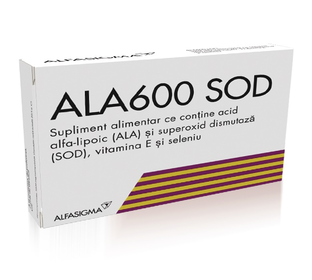 Alte suplimente alimentare Alasod 600 mg, 20 comprimate, Alf...