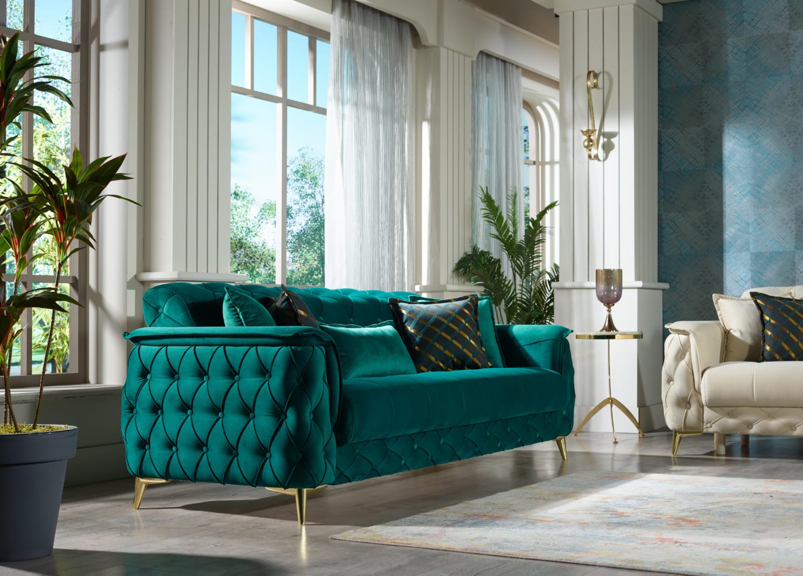 CANAPELE SI SETURI Set ext KURTUBA VERDE sEXTkv FMY PRO CASA MOBILA