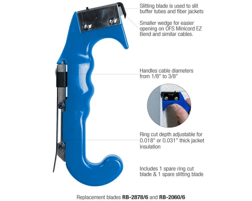 Fiber Jacket Slit And Ring Tool